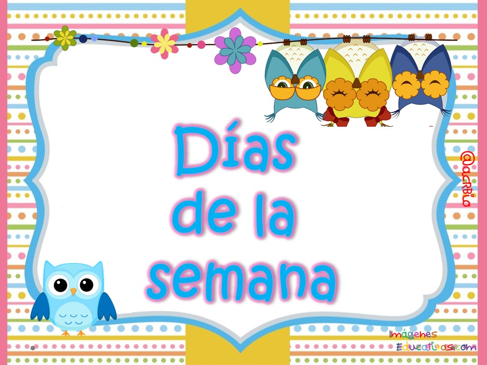 Días de la semana Motivo Búhos (1) - Imagenes Educativas