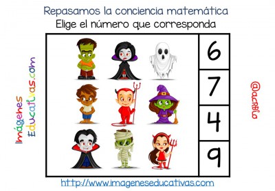 Conciencia matemática, números del 1 al 10 "HALLOWEEN" - Imagenes ...