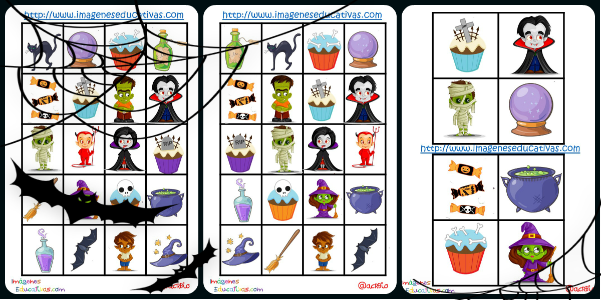 Trabajamos la atención: Lotería-Bingo de "HALLOWEEN". Listas para ...
