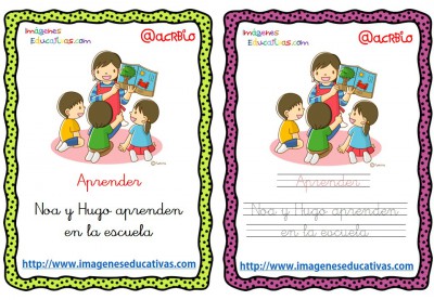 Trabajamos la Lecto-escritura con los verbos de acción. Tarjetas listas ...