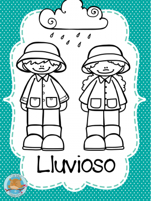 Carteles sobre el clima en inglés y español. A color y en blanco en ...