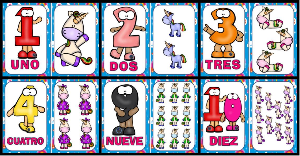 Tarjetas para trabajar los números de 0 al 10 - Imagenes Educativas