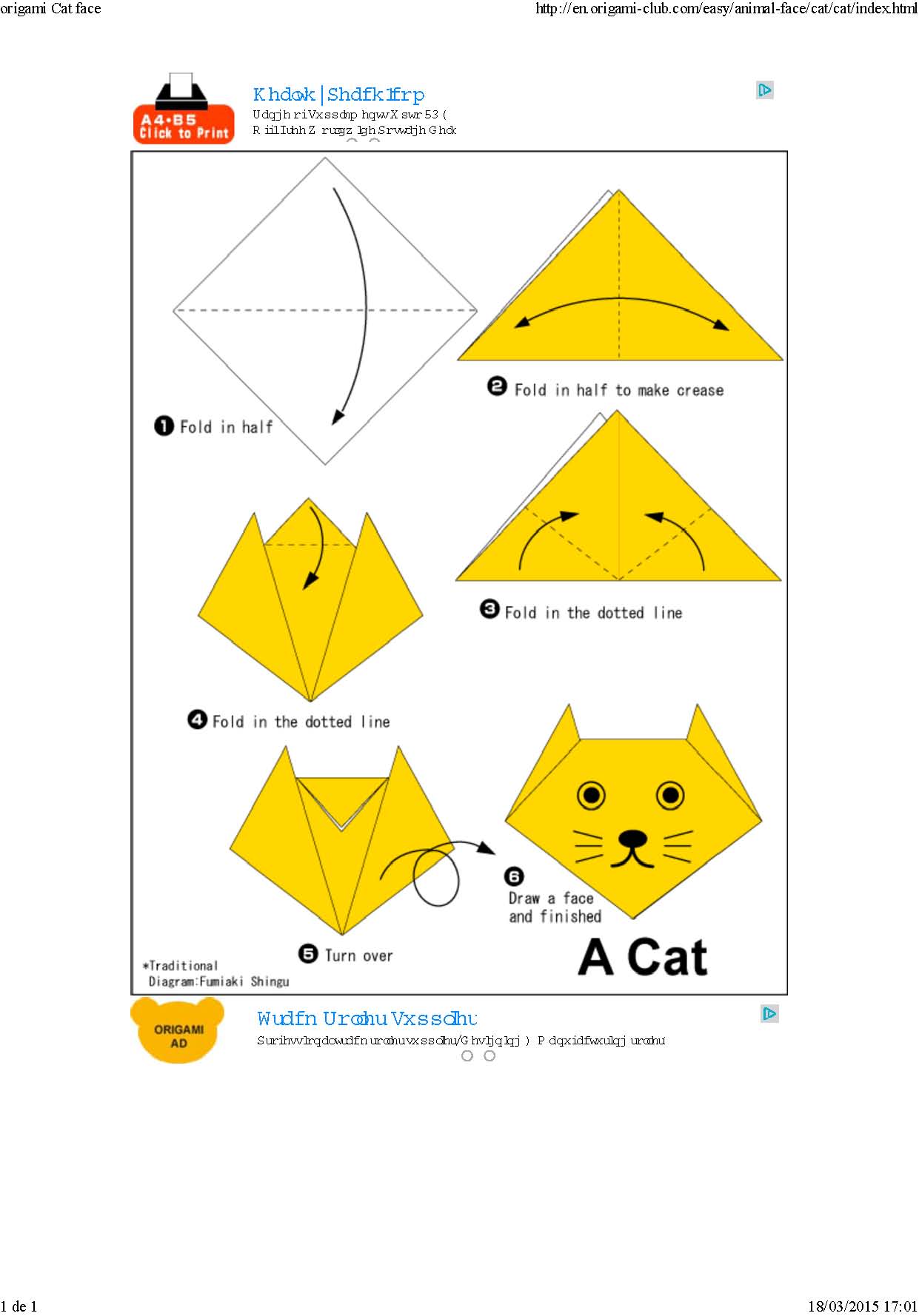 Origami Caras de Animales_Página_3 - Imagenes Educativas