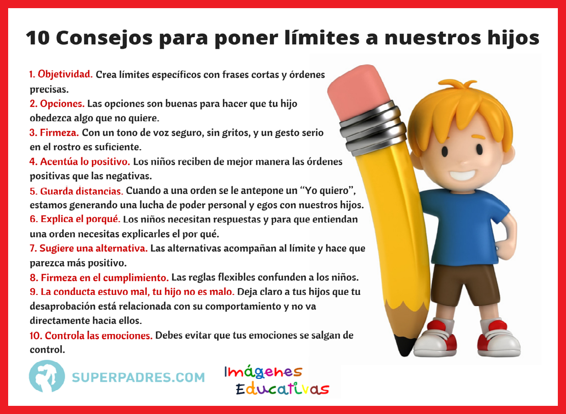 10 Consejos para poner límites a nuestros hijos - Imagenes Educativas