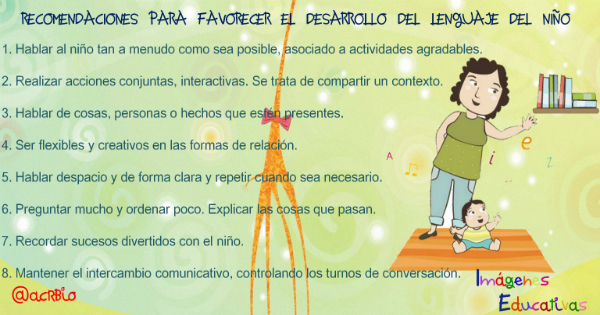 Recomendaciones para favorecer el desarrollo del lenguaje del niño