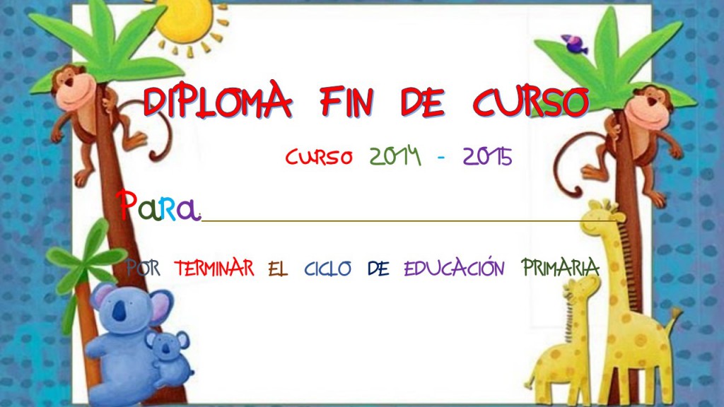 Súper Colección Diplomas para celebrar Fin de curso imprimibles ...