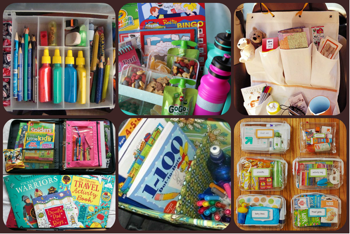 kits de viaje y organizadores de coche DIY Para viajar con niños ...