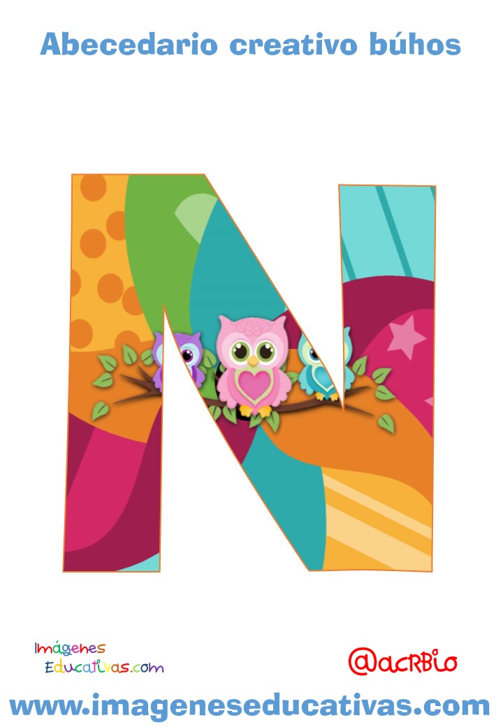 Abecedario Creativo. Motivo Búhos