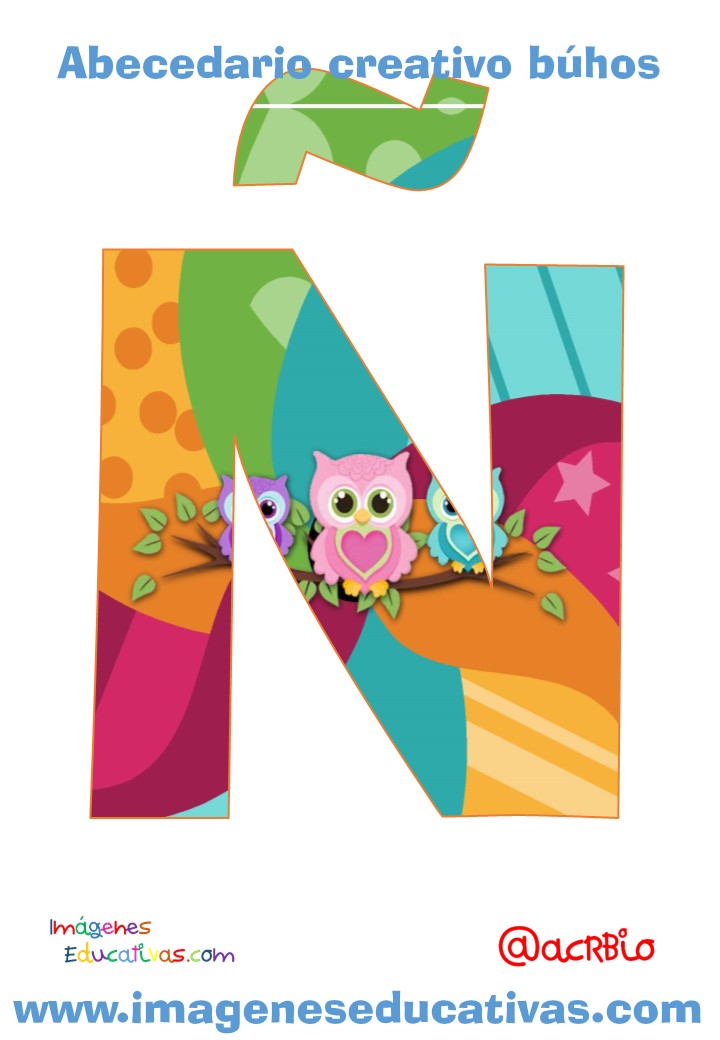 Abecedario creativo Búhos (15) - Imagenes Educativas
