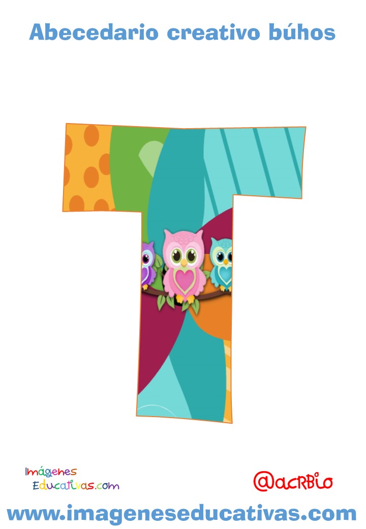 Abecedario creativo Búhos (21) - Imagenes Educativas