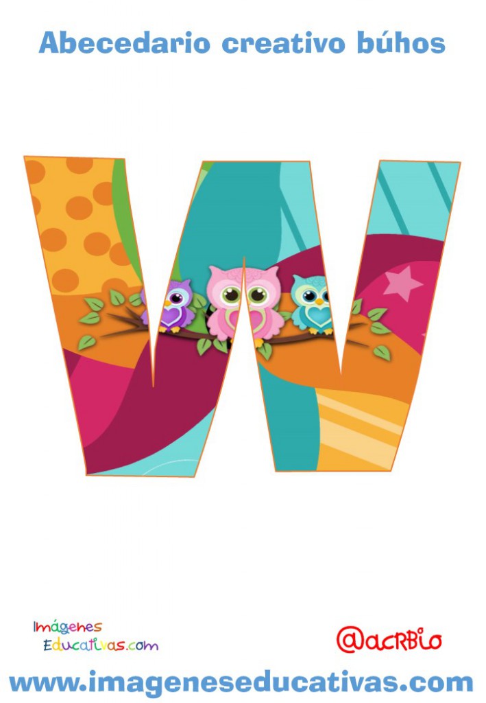 Abecedario creativo Búhos (24) - Imagenes Educativas