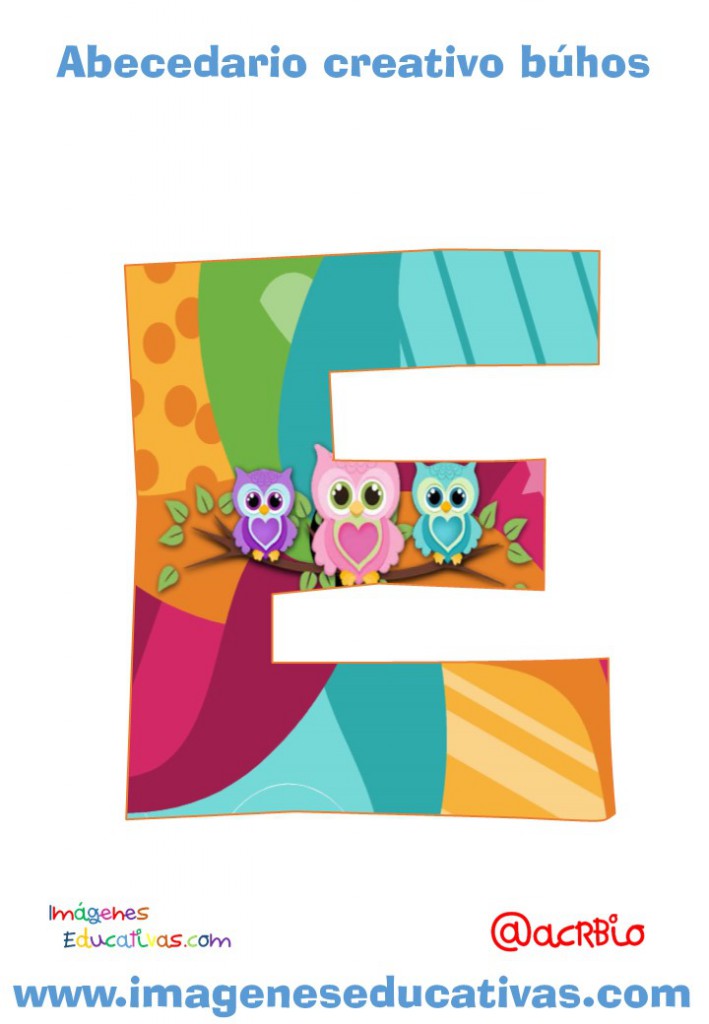 Abecedario creativo Búhos (5) - Imagenes Educativas