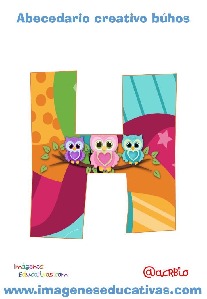 Abecedario creativo Búhos (8) - Imagenes Educativas