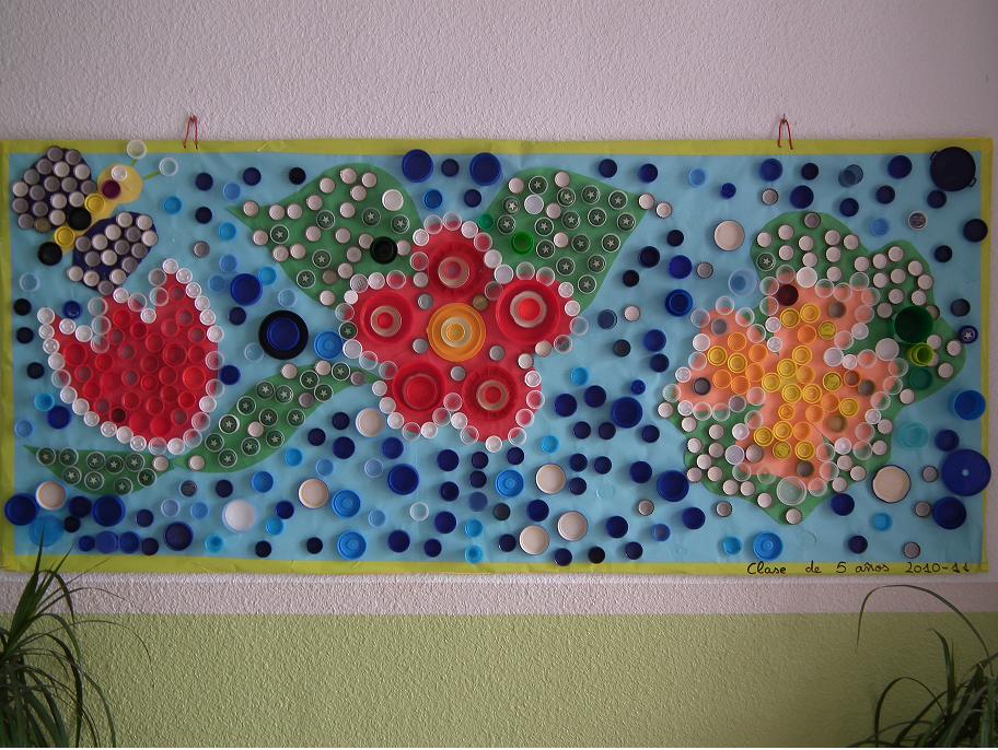 Murales con tapones de plástico (1) - Imagenes Educativas