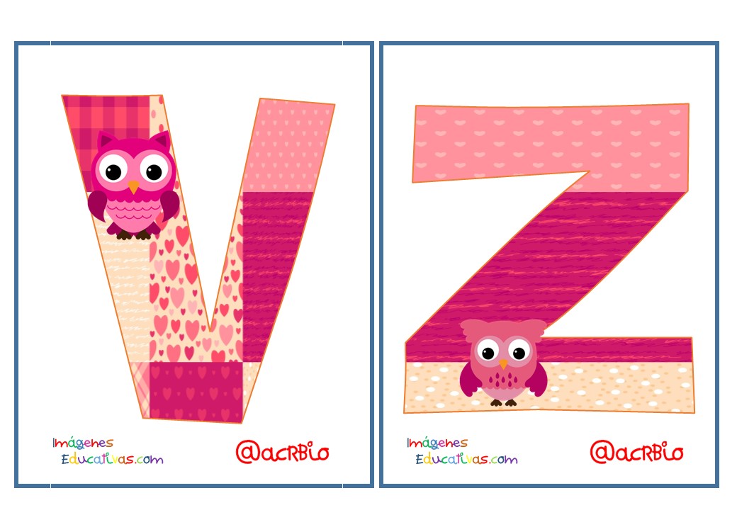 Abecedario búhos (12) - Imagenes Educativas
