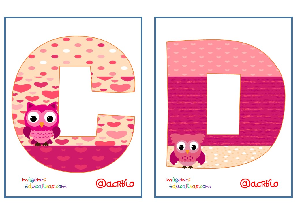 Abecedario búhos (2) - Imagenes Educativas
