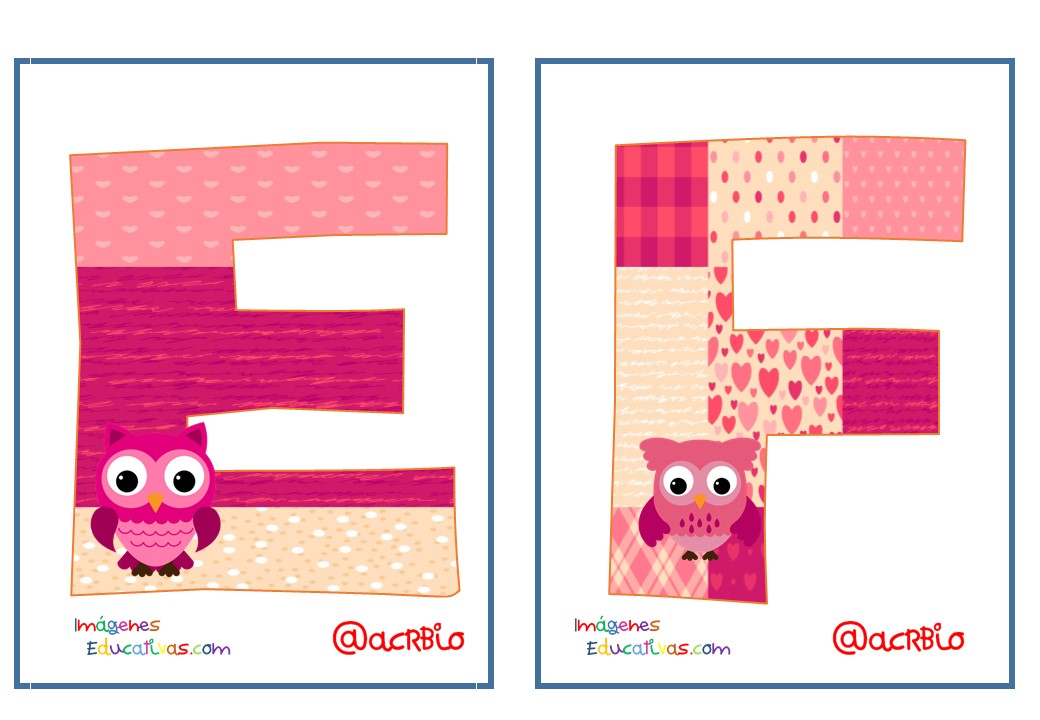 Abecedario búhos (3) - Imagenes Educativas