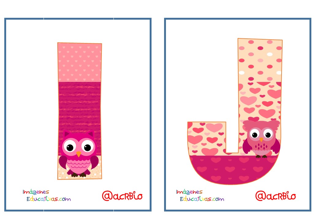 Abecedario búhos (5) - Imagenes Educativas
