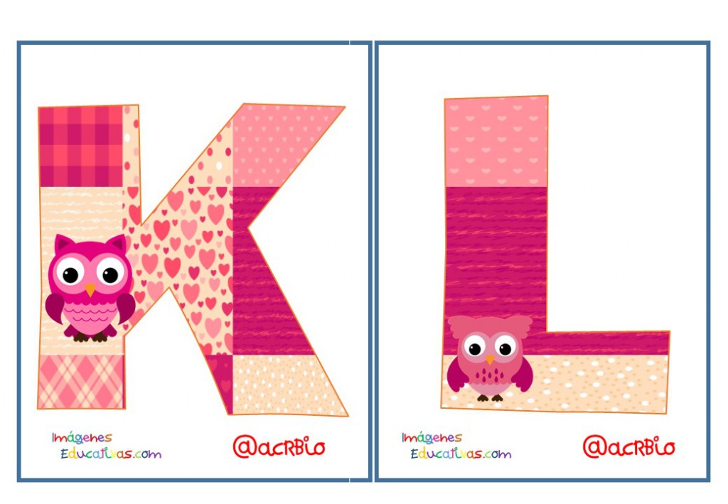 Abecedario búhos (6) - Imagenes Educativas