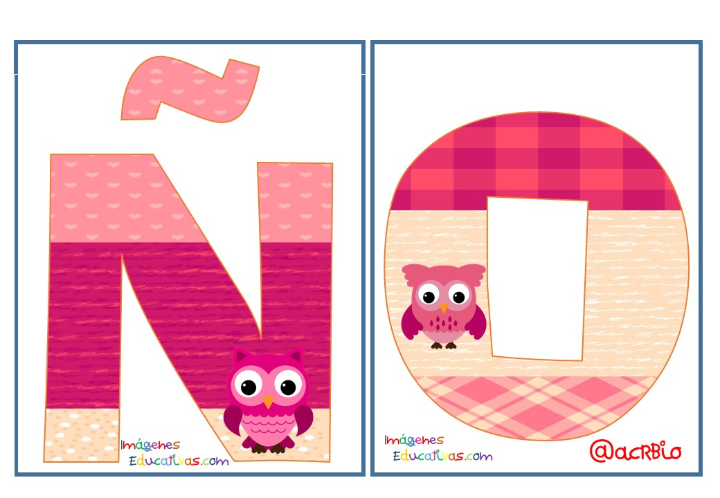 Abecedario búhos (8) - Imagenes Educativas