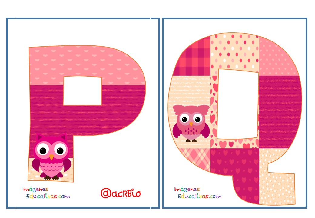 Abecedario búhos (9) - Imagenes Educativas