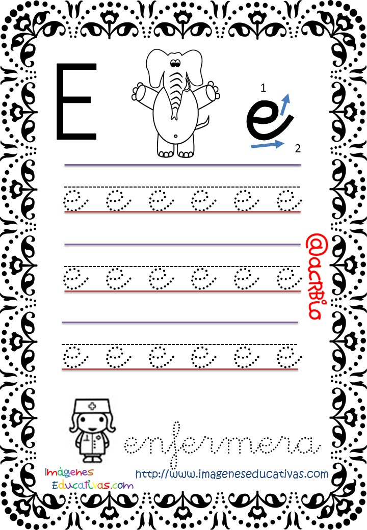 Cuaderno de trazos Imágenes Educativas letra escolar (5) - Imagenes ...
