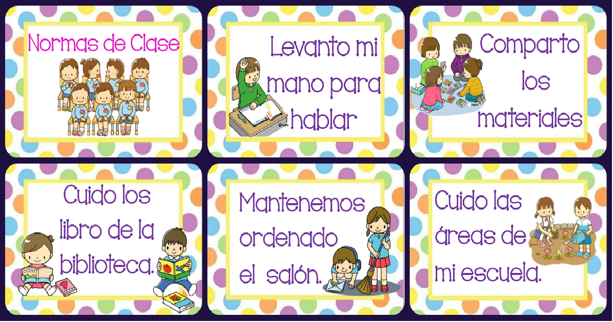 Normas de Clase o Salón motivo Furima Portada - Imagenes Educativas