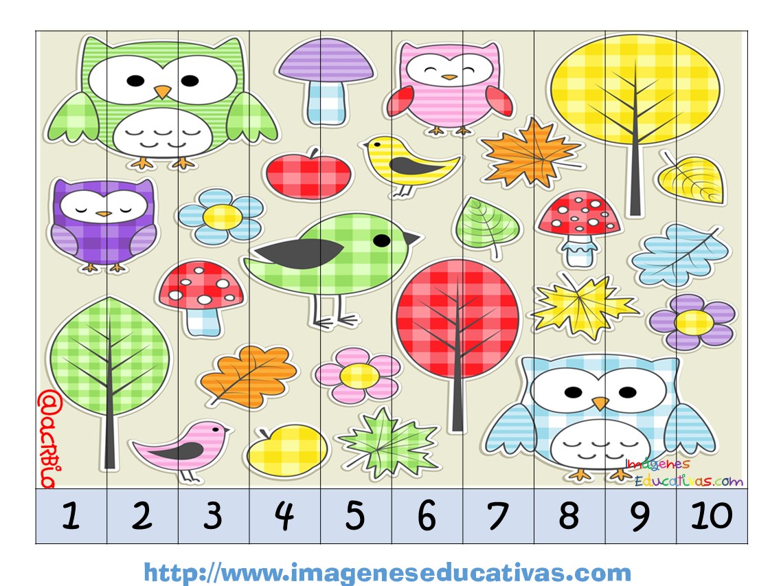 Recortables para imprimir. Puzles por números y letras (17) - Imagenes ...