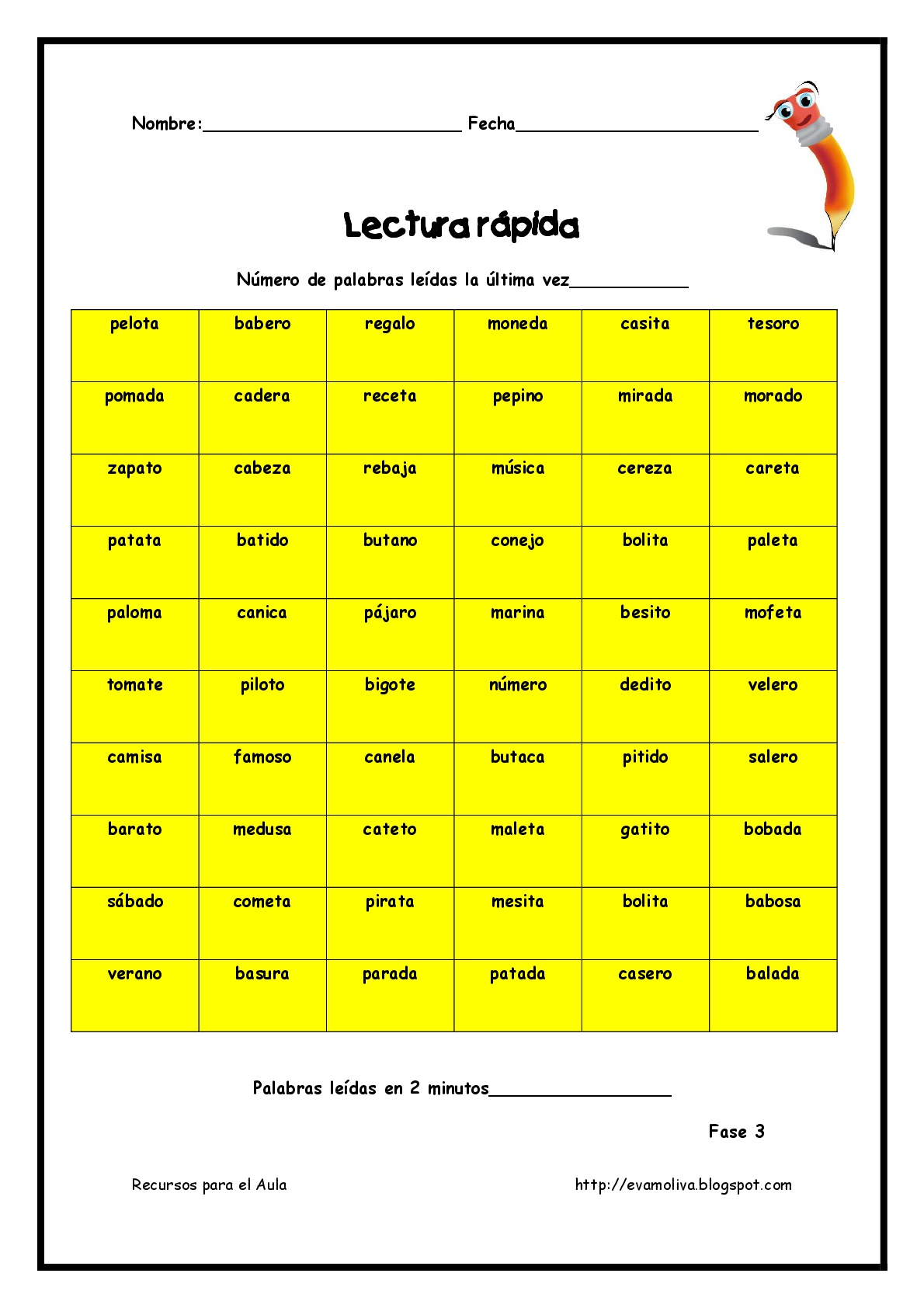 Completo de Cuadernillo. Lectura Rápida en 2 minutos - Imagenes Educativas