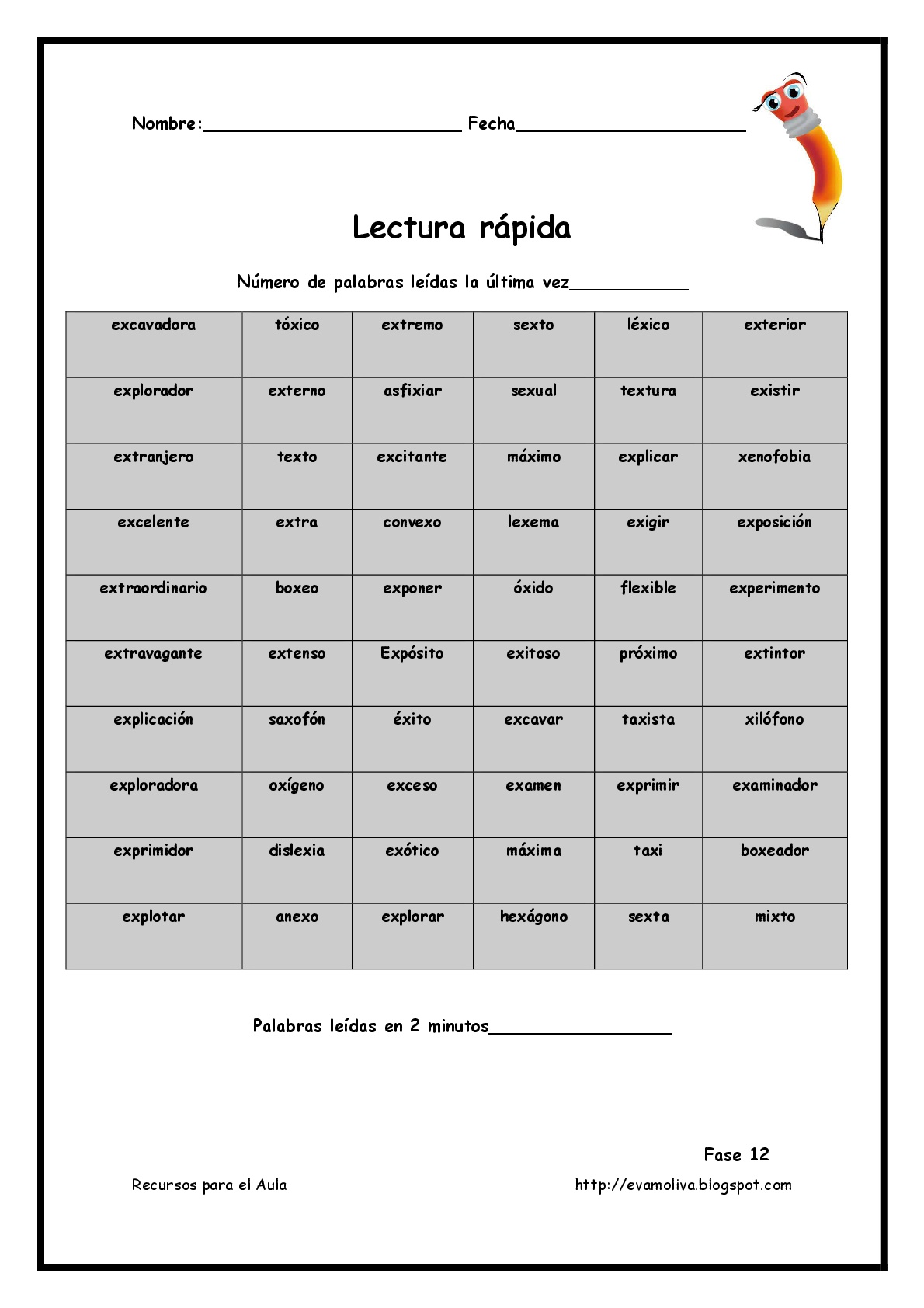 Completo de Cuadernillo. Lectura Rápida en 2 minutos - Imagenes Educativas