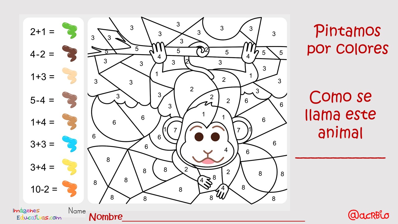 Dibujos Para Colorear Numeros Y Colores