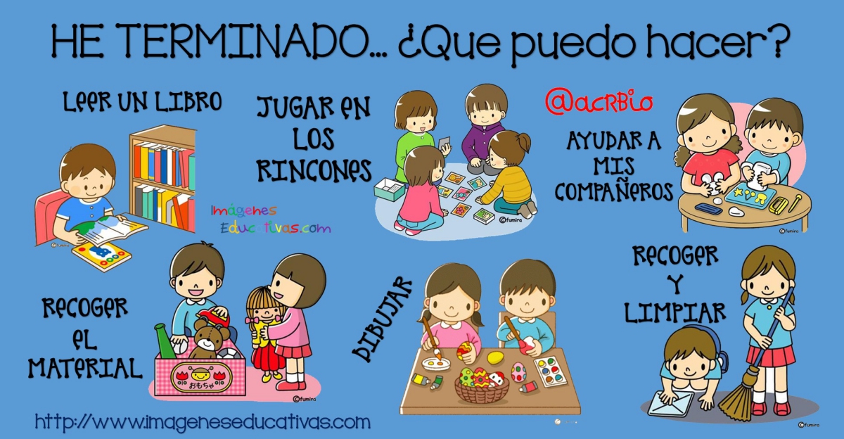 POSTER GRAN FORMATO. Qué hacer cuando termino las tareas. Varios ...