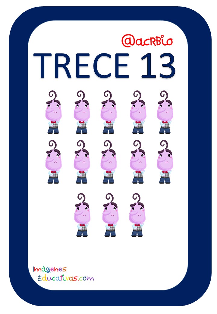 Tarjetas de Números Inside Out 1-20 (13) - Imagenes Educativas