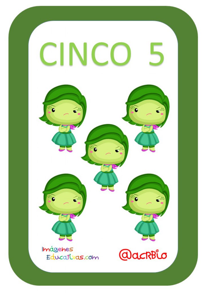 Tarjetas números del 1 – 20. Motivos “Inside out”. Listas para imprimir ...