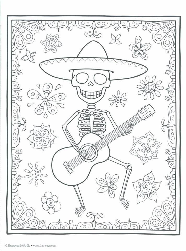Dibujos para colorear el día de los muertos (42) - Imagenes Educativas