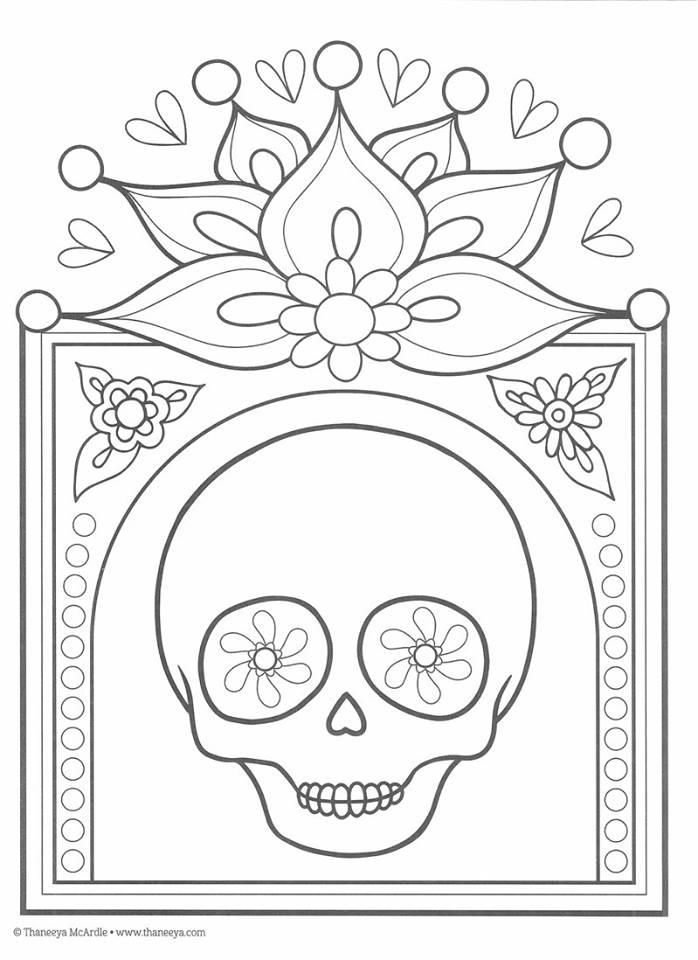 Colección más de 50 dibujos para colorear el día de los Muertos ...