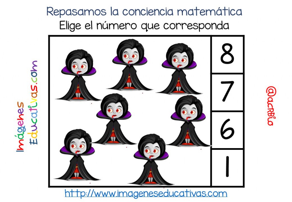 Fichas números 1-20 Halloween (6) - Imagenes Educativas
