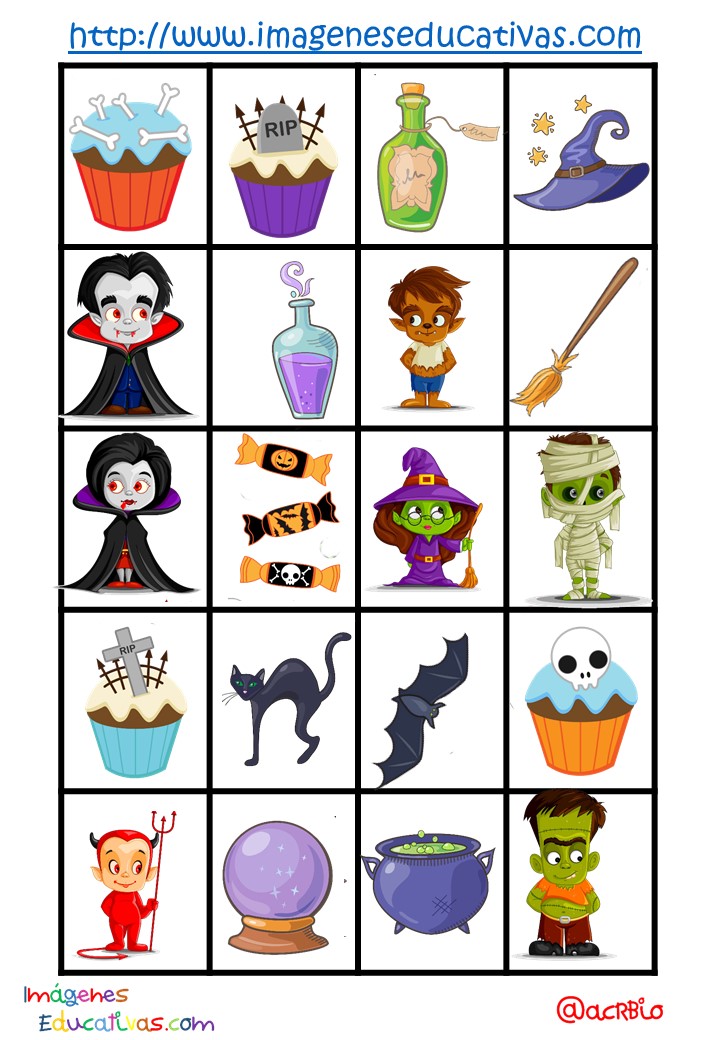 Lotería-Bingo de HALLOWEEN (13) - Imagenes Educativas