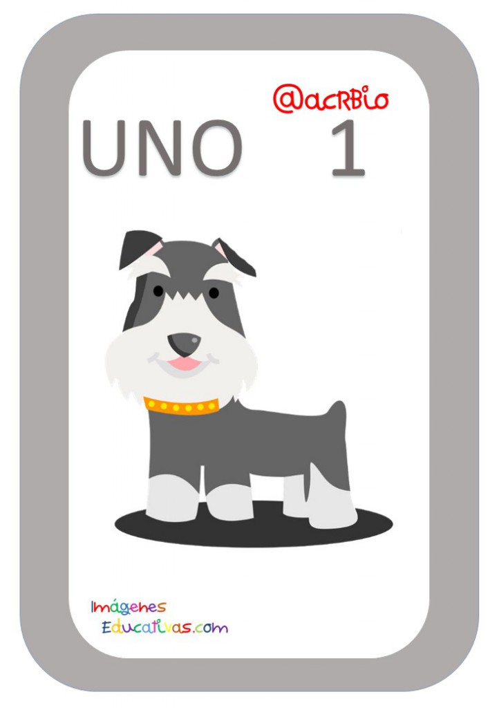 Tarjetas Números Perritos Imagenes Educativas (1) - Imagenes Educativas