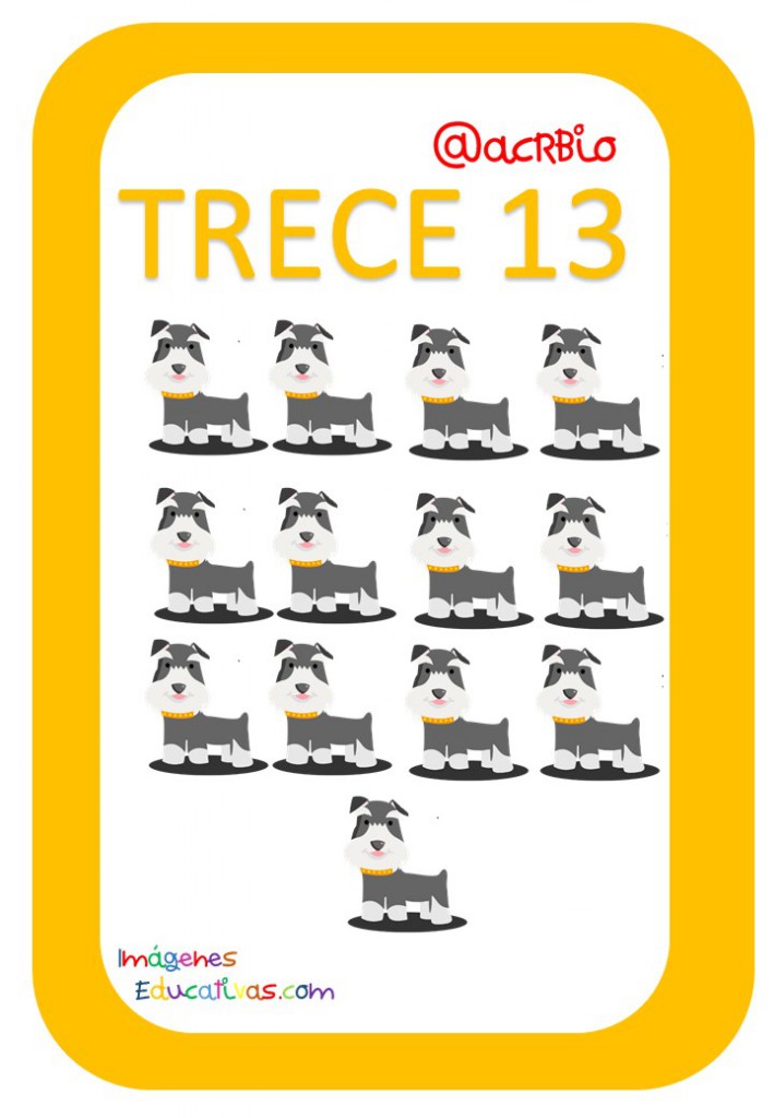 Tarjetas Números Perritos Imagenes Educativas (13) - Imagenes Educativas