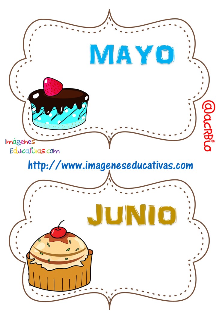 Tarjetas cumpleaños por meses (4) - Imagenes Educativas