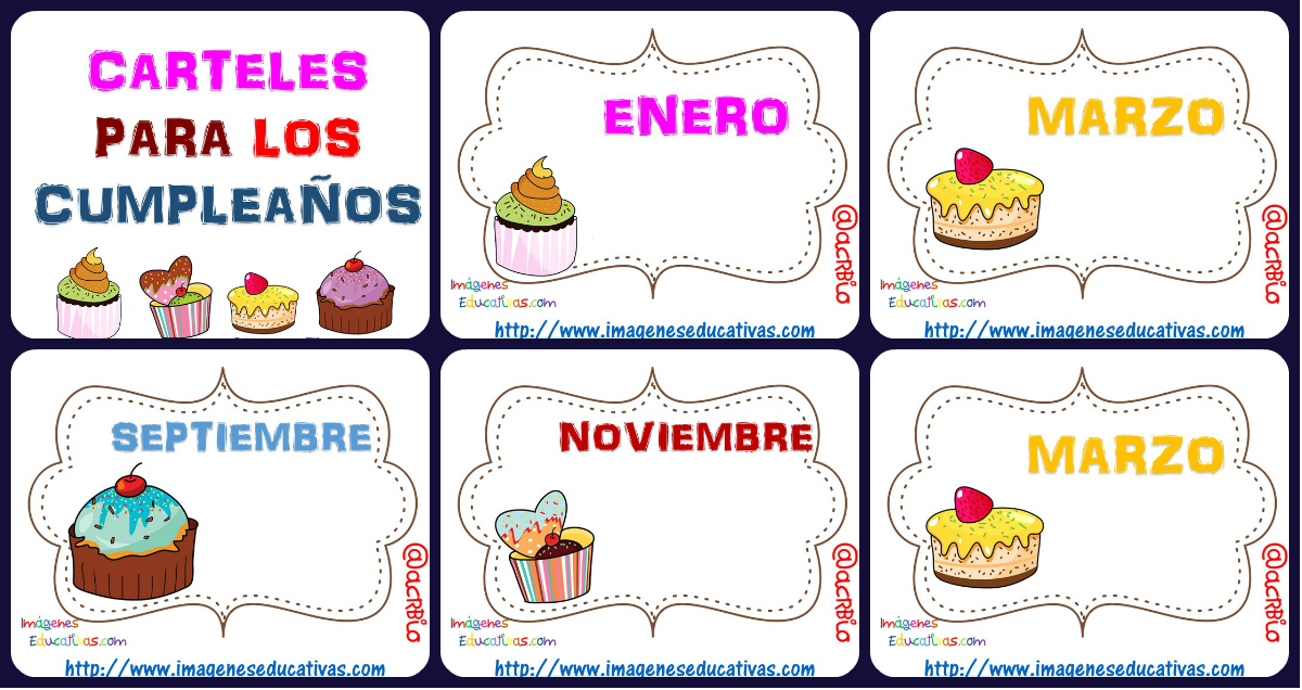 Tarjetas imprimibles: Plantillas rincón del cumpleaños, Cupcakes ...