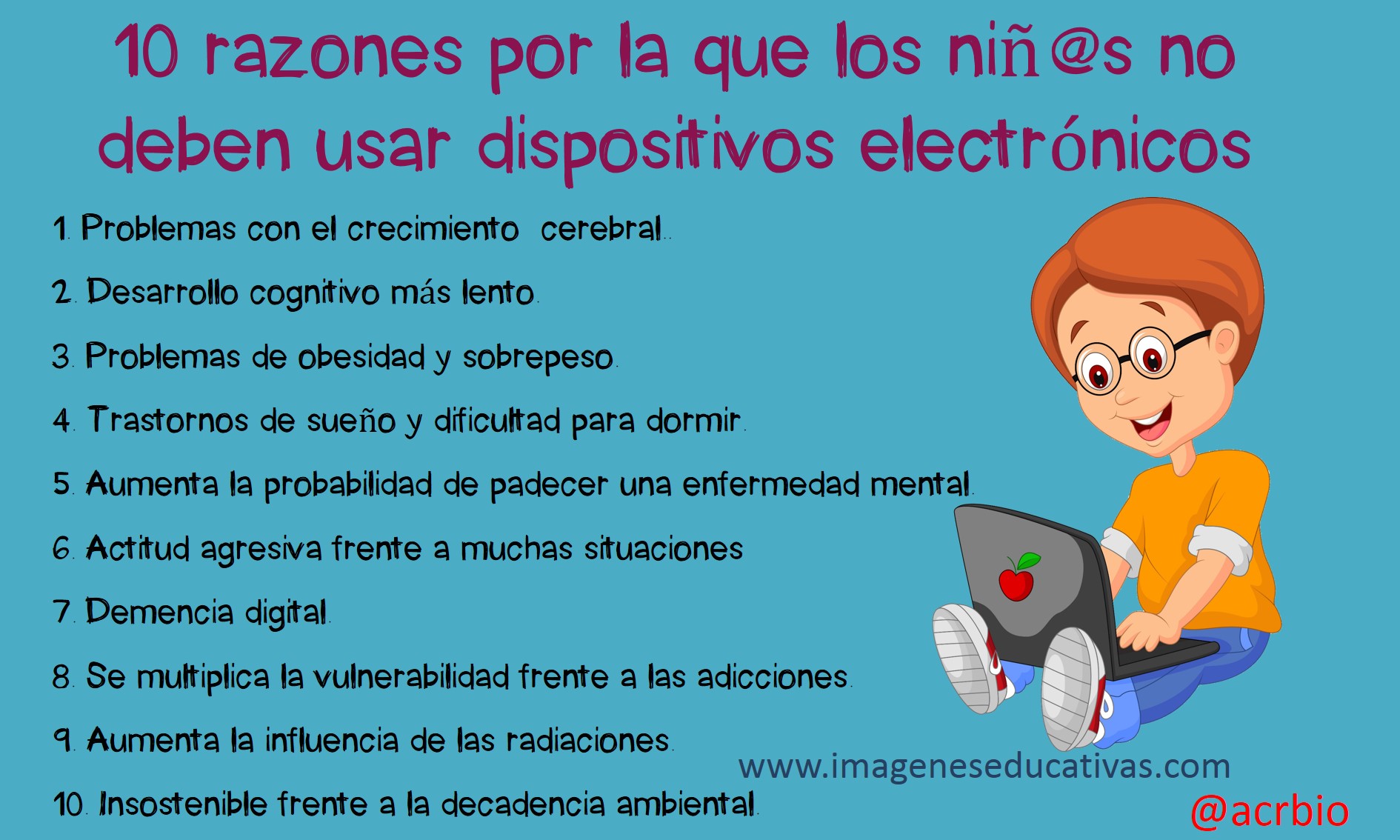 10 razones por la que los niñ@s no deben usar dispositivos electrónicos ...
