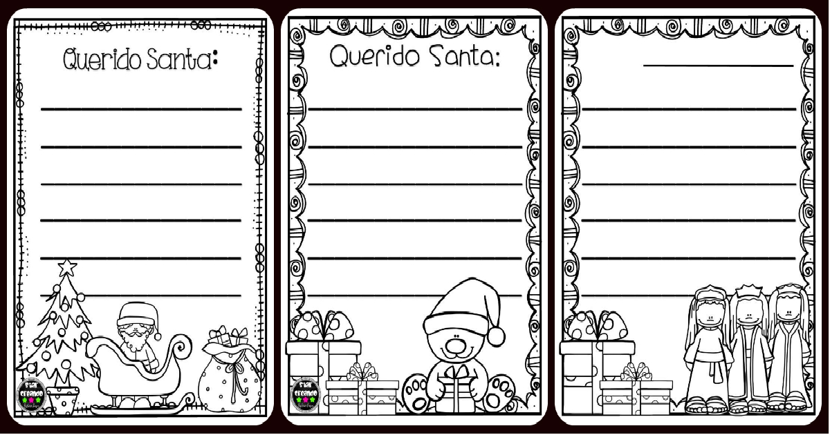 50 DISEÑOS IDEALES PARA LA CARTA A LOS REYES MAGOS Y PAPÁ NOEL ...