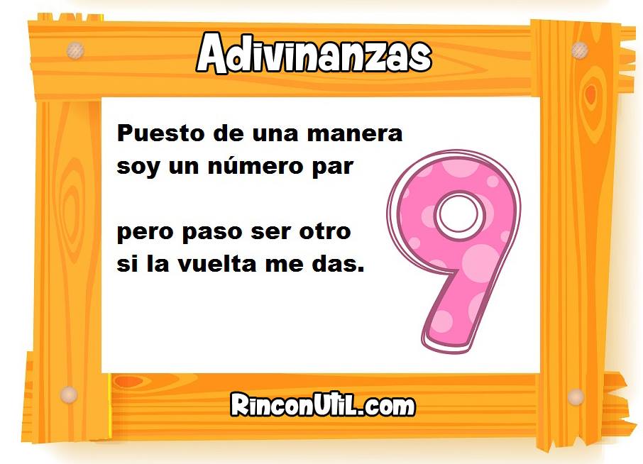 Adivinanzas de los Números (9) - Imagenes Educativas