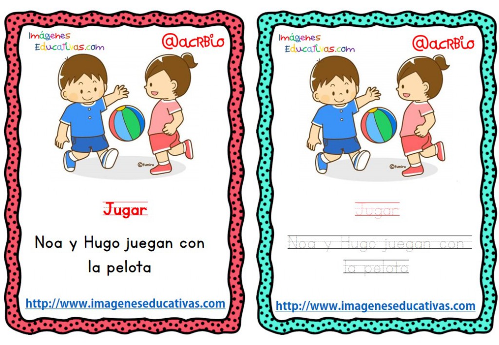 Lectoescritura verbos de acción (15) - Imagenes Educativas