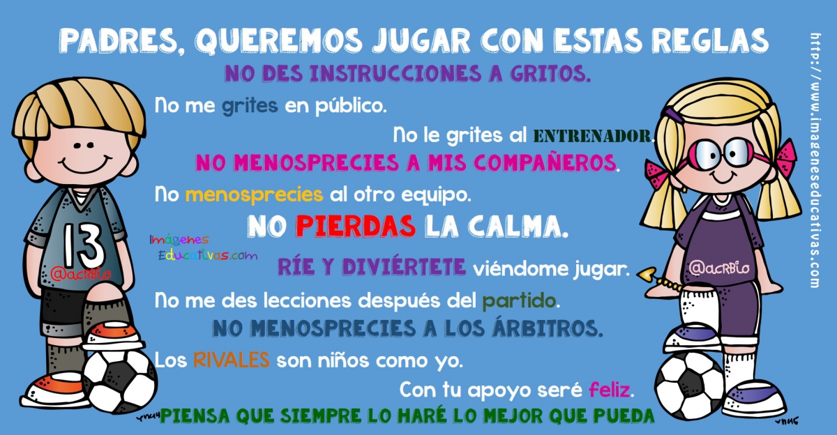Padres, queremos jugar con estas reglas - Imagenes Educativas