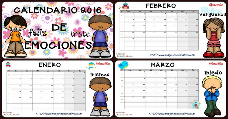 Calendario de las emociones y planificador semanal 2016 Imágenes ...
