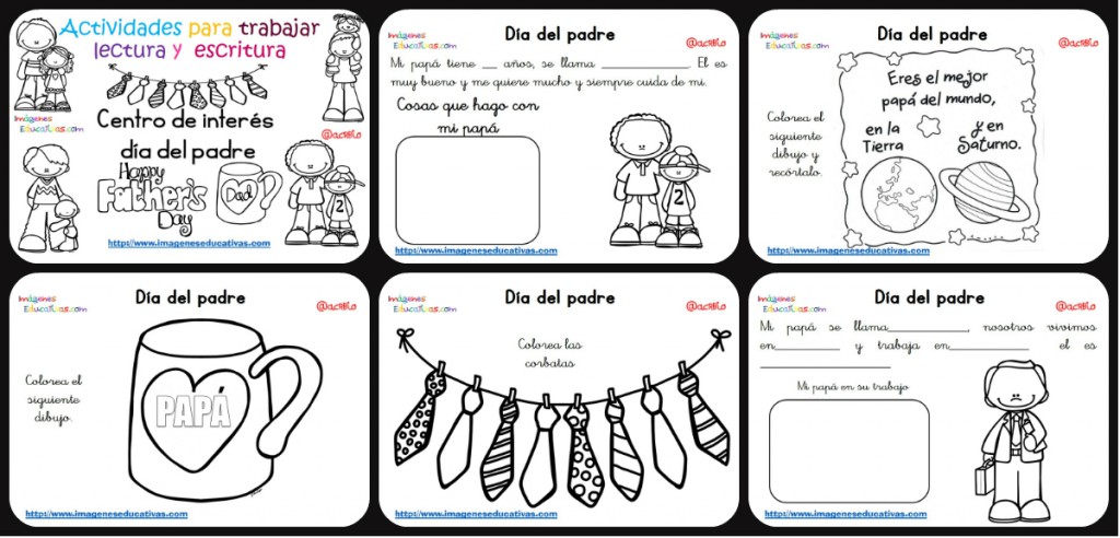 Fichas día del padre Portada - Imagenes Educativas
