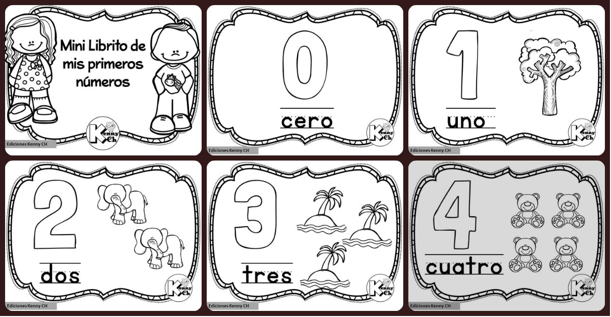 Mini librito mis primeros números - Imagenes Educativas